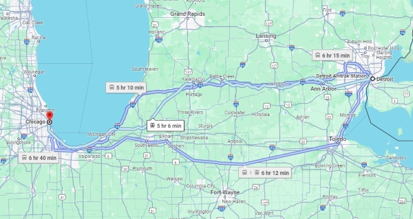 Detroit a Chicago en Bus * [2025 ]