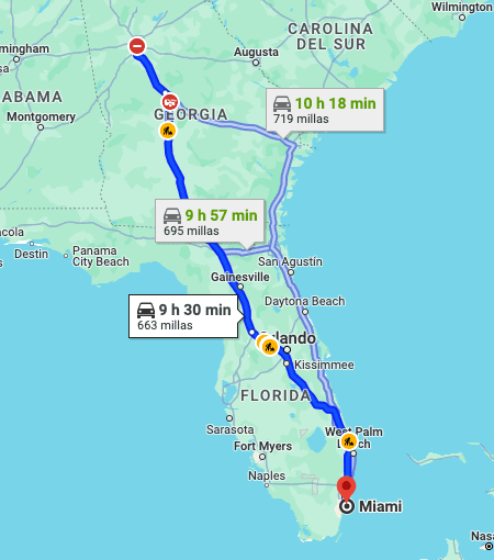 Atlanta a Miami en bus * [2026 ]