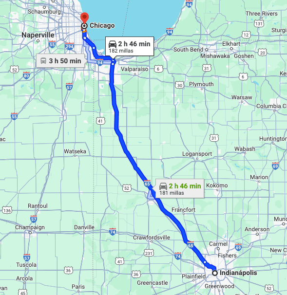 Indianápolis a Chicago en bus * [2026 ]